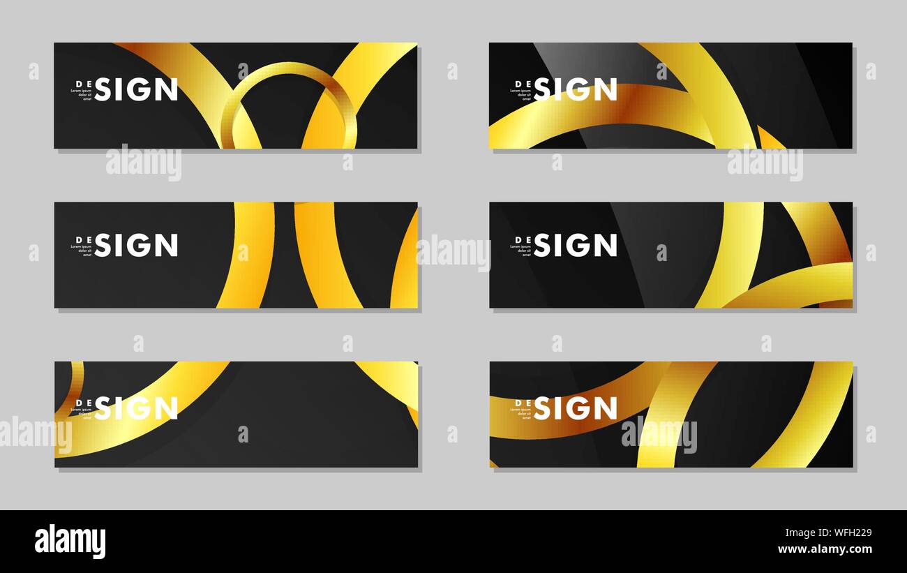 Banners with abstract metal vector backgrounds with luxurious shiny ...