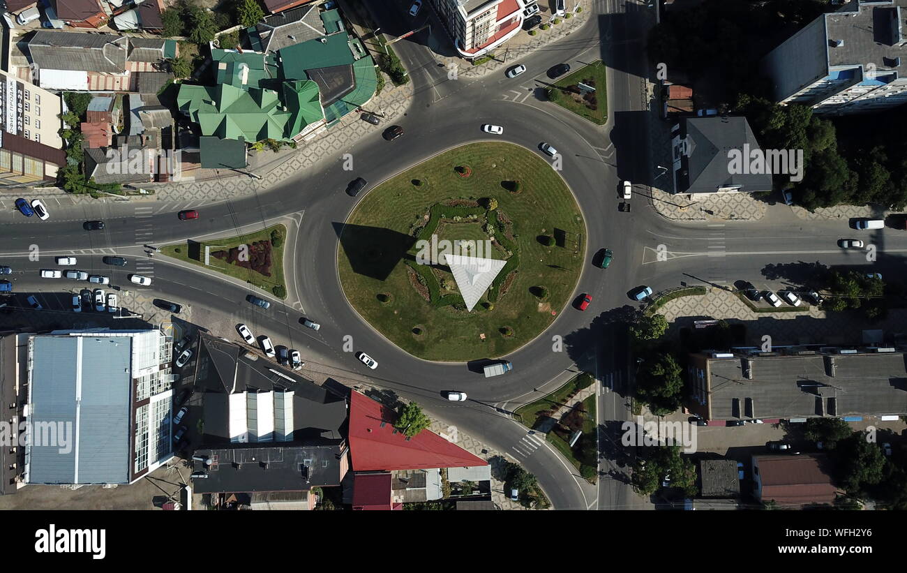 City roads from above in august Stock Photo - Alamy