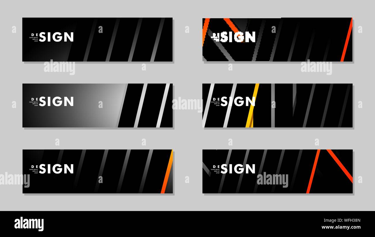 A set of modern vector banners with a line background Stock Vector ...