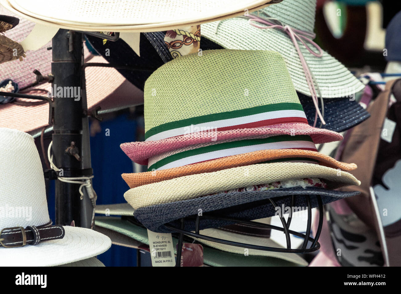 A stack of hats on the street Stock Photo - Alamy