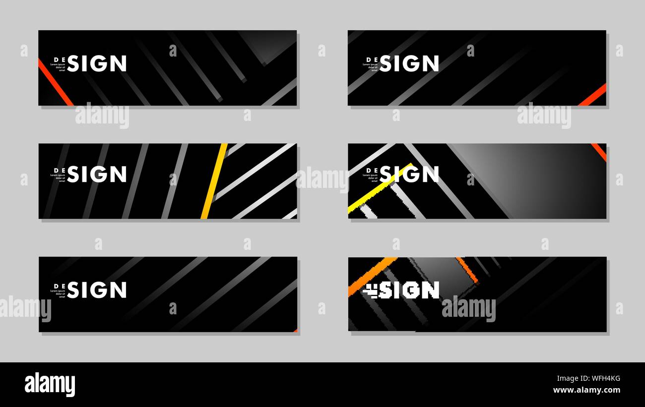 A set of modern vector banners with a line background Stock Vector ...