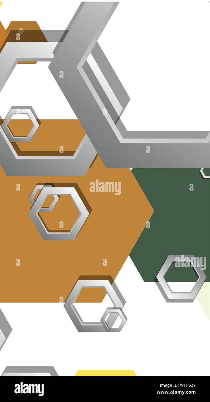 Abstract geometric background with hexagon, middle ages color ...