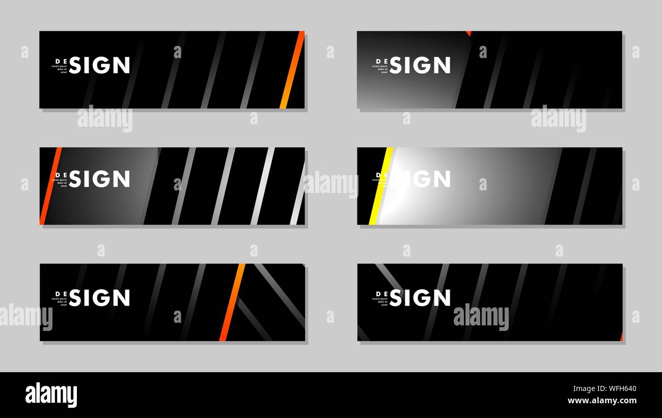 A set of modern vector banners with a line background Stock Vector ...