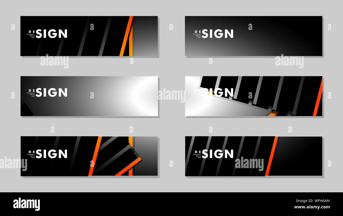 A set of modern vector banners with a line background Stock Vector ...