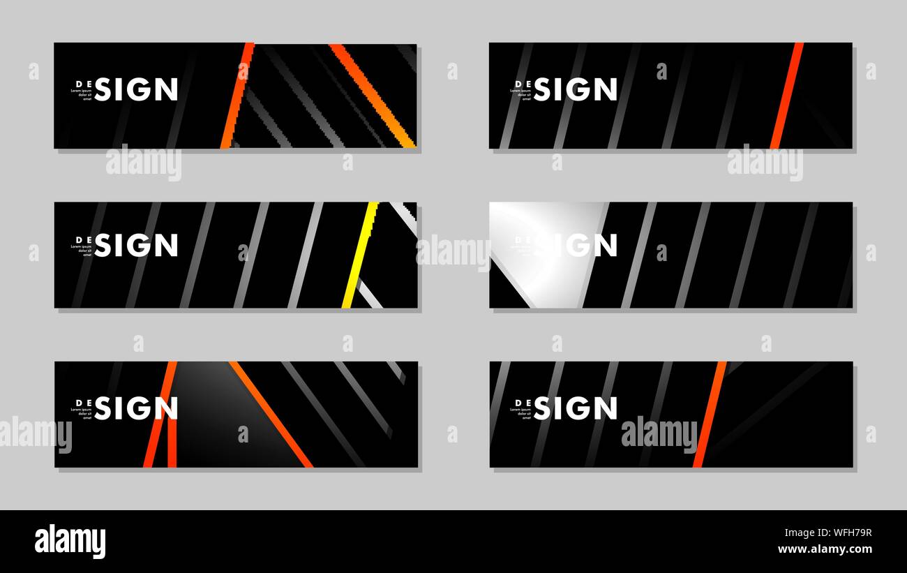A set of modern vector banners with a line background Stock Vector ...