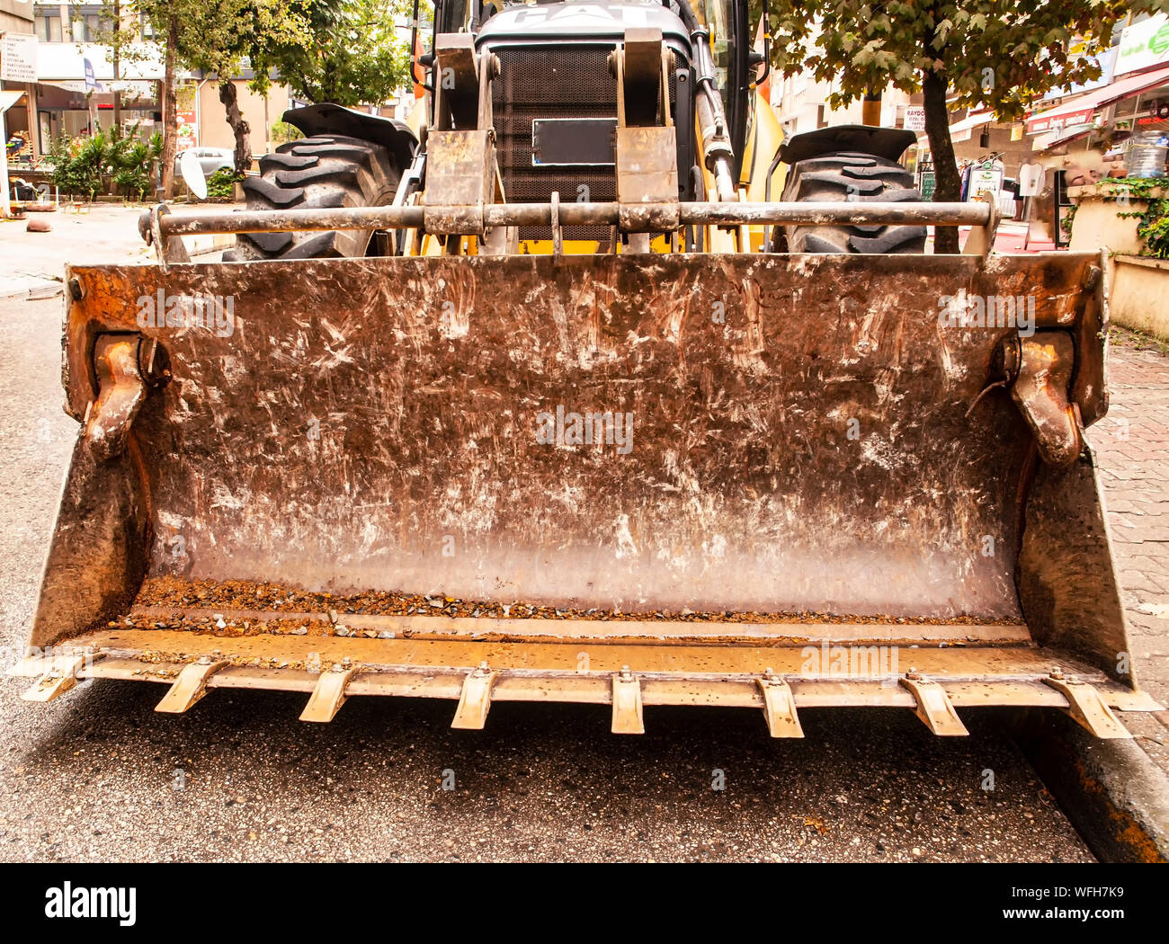 Excavation machine for digging soil and asphalt Stock Photo - Alamy