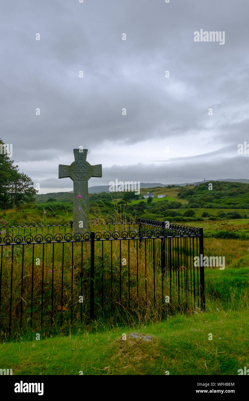 Kidalton High Cross, Islay, Scotland Stock Photo - Alamy