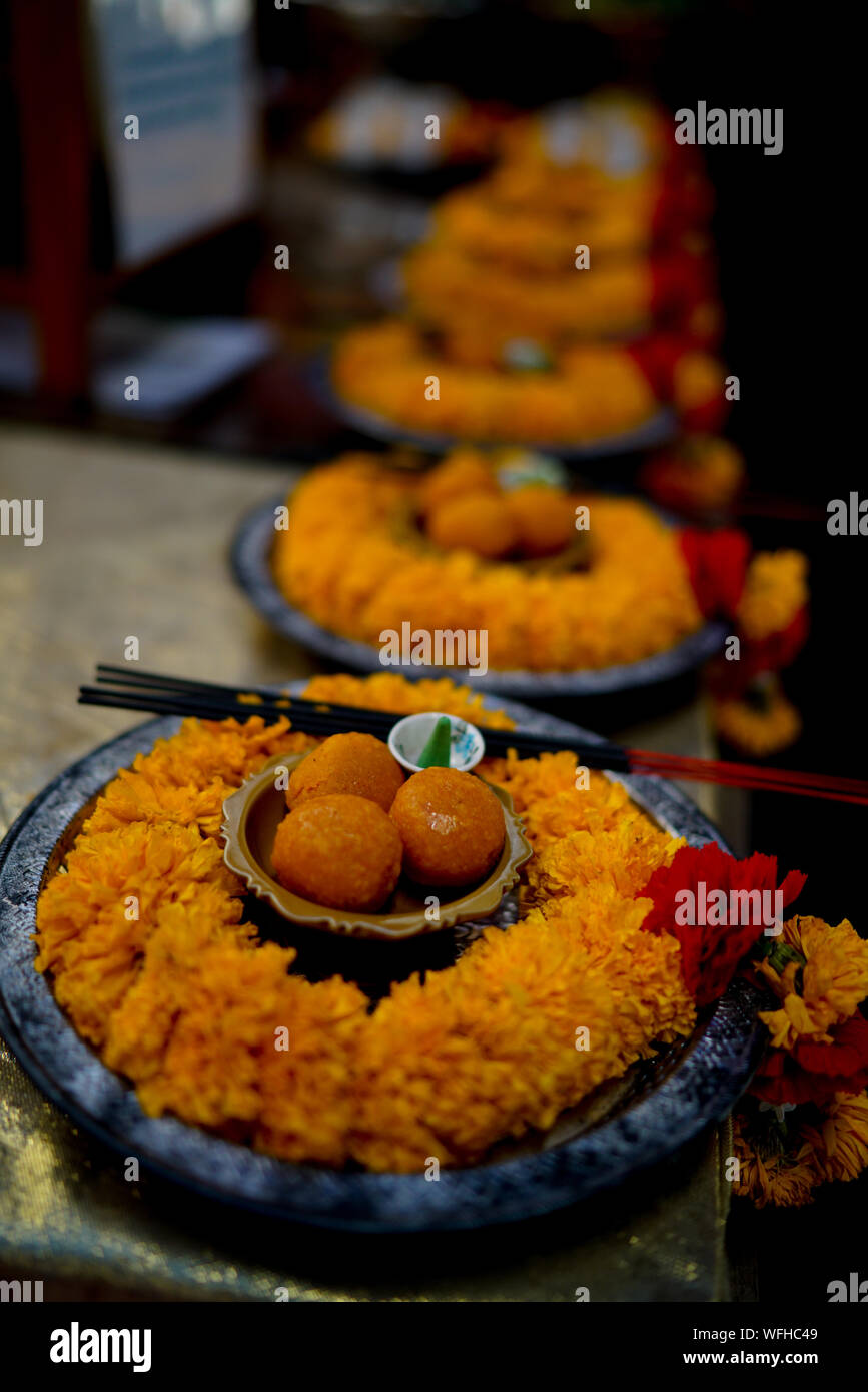 Food offering temple hi-res stock photography and images - Alamy