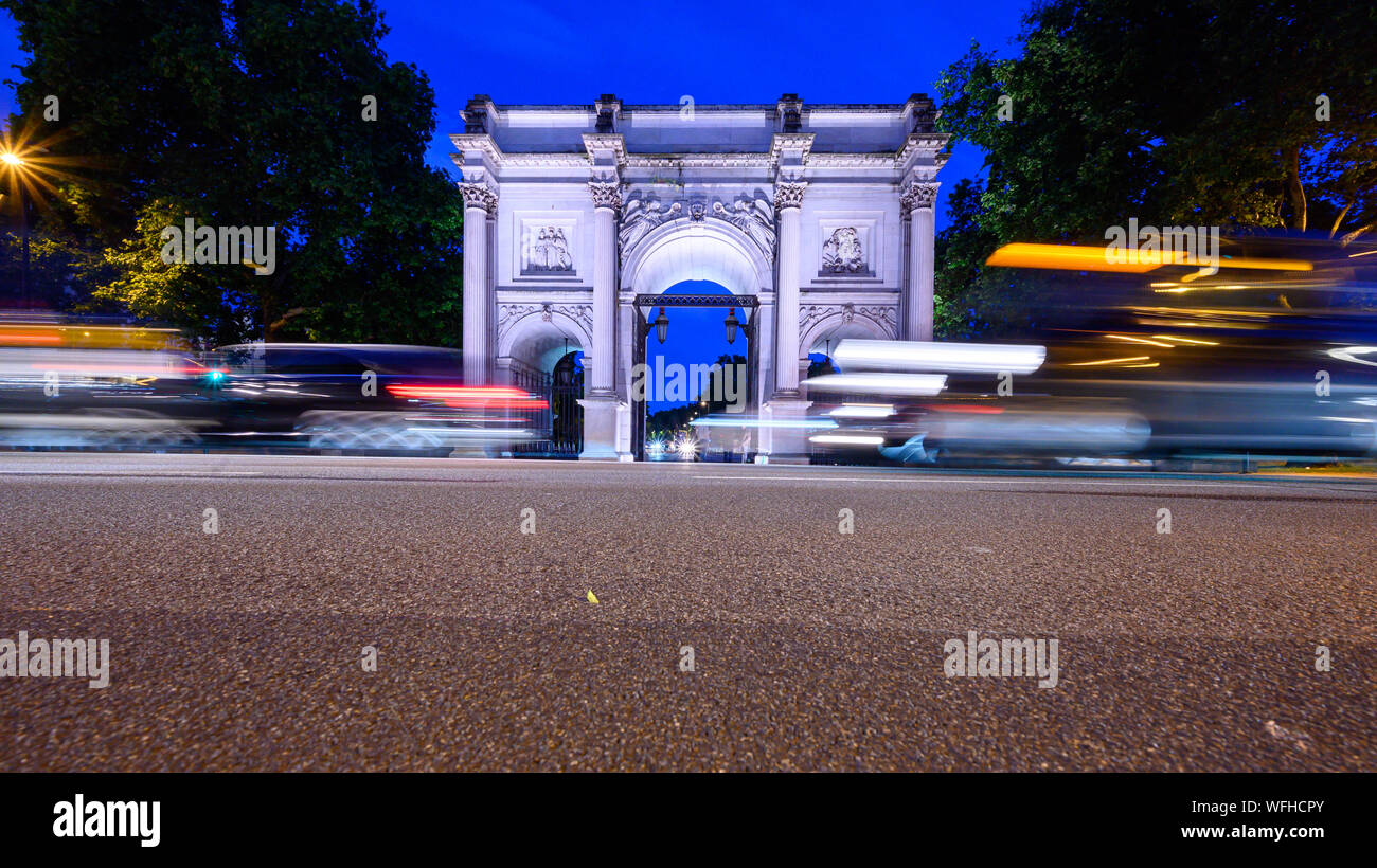 Marble Arch at night, London Stock Photo - Alamy