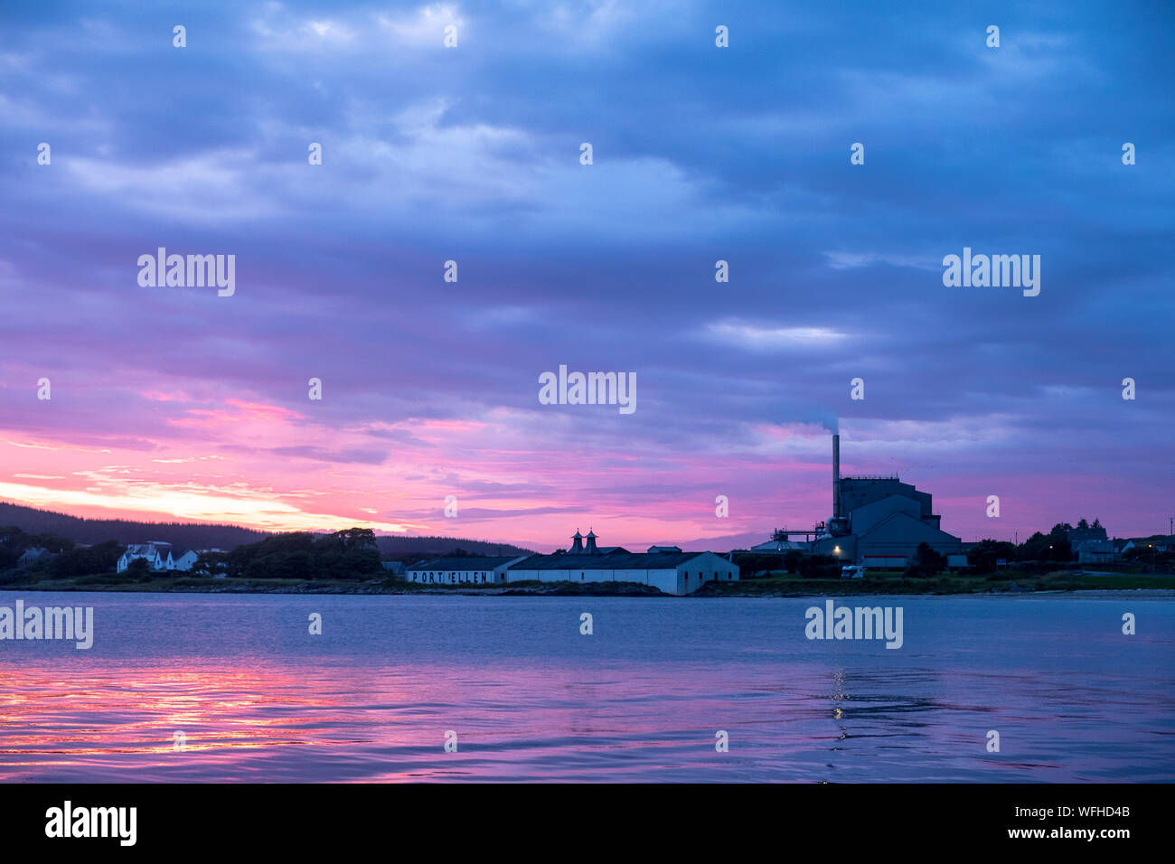 Sunset At Port Ellen, Islay Stock Photo - Alamy
