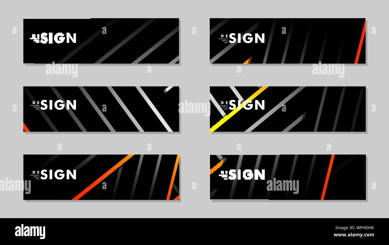 A set of modern vector banners with a line background Stock Vector ...