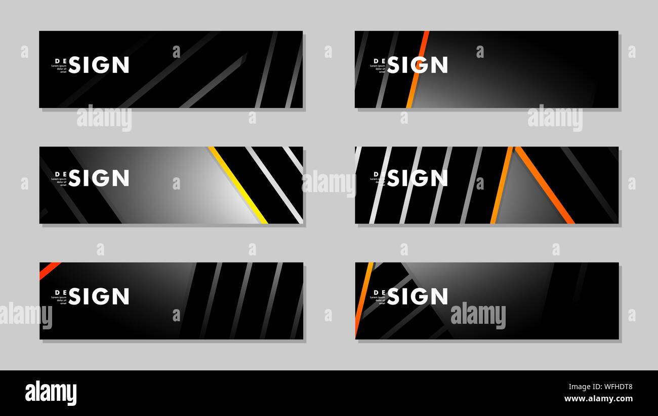 A set of modern vector banners with a line background Stock Vector ...