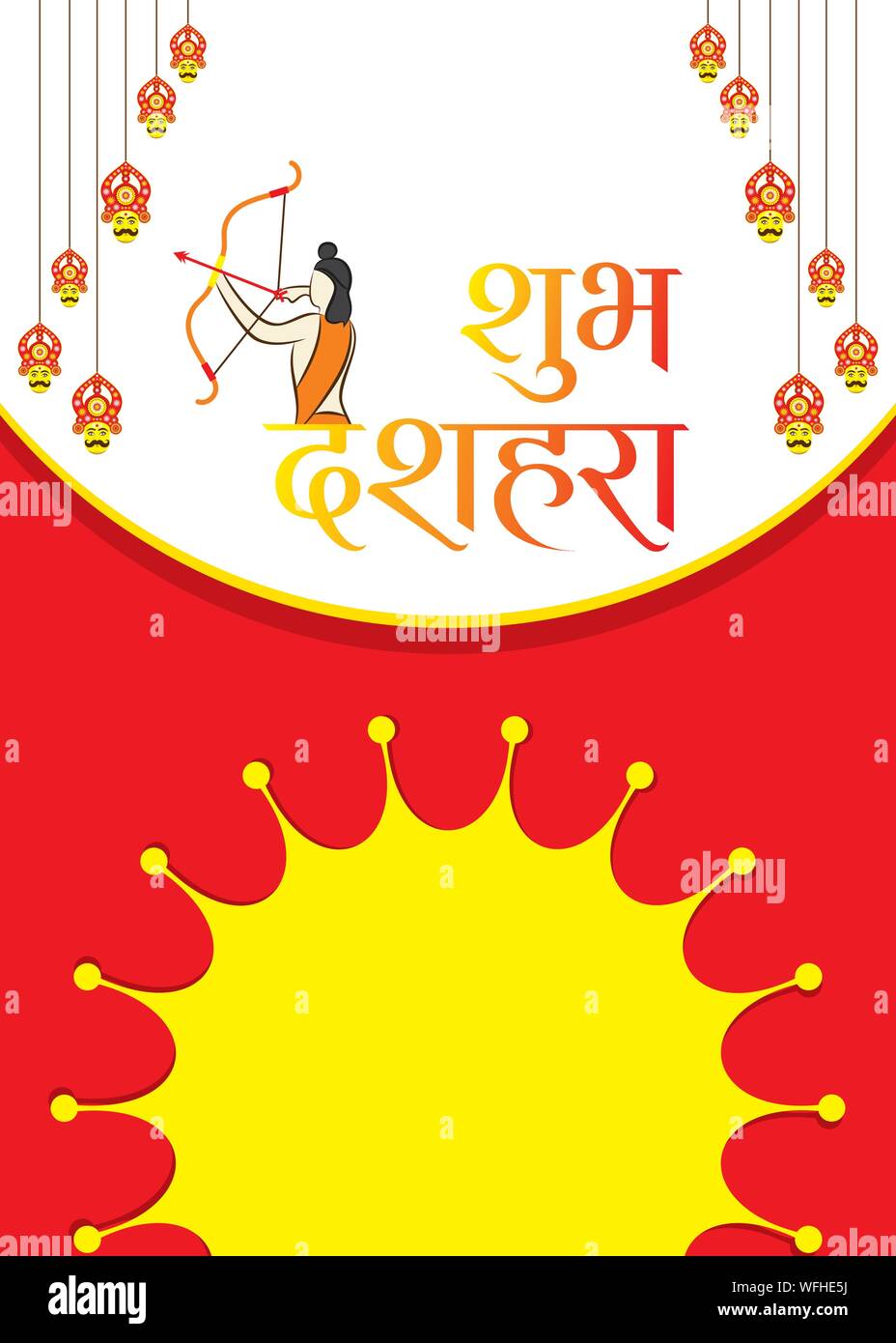 vijayadashami or Dussehra is a major Hindu festival celebration poster ...