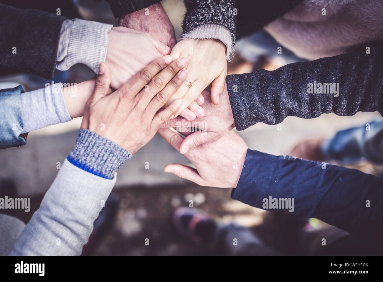 Close Friends Touching Hands High Resolution Stock Photography and ...