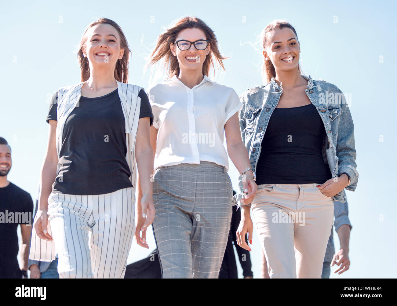 Group business people walking forward hi-res stock photography and ...