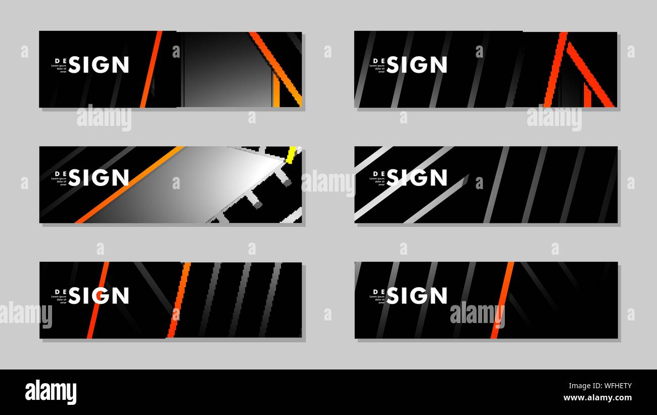 A set of modern vector banners with a line background Stock Vector ...
