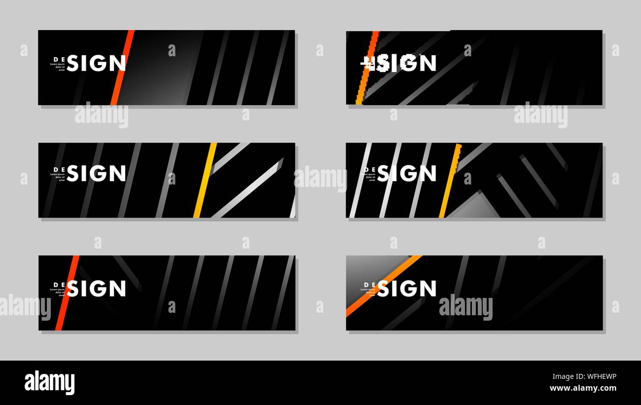 A set of modern vector banners with a line background Stock Vector ...