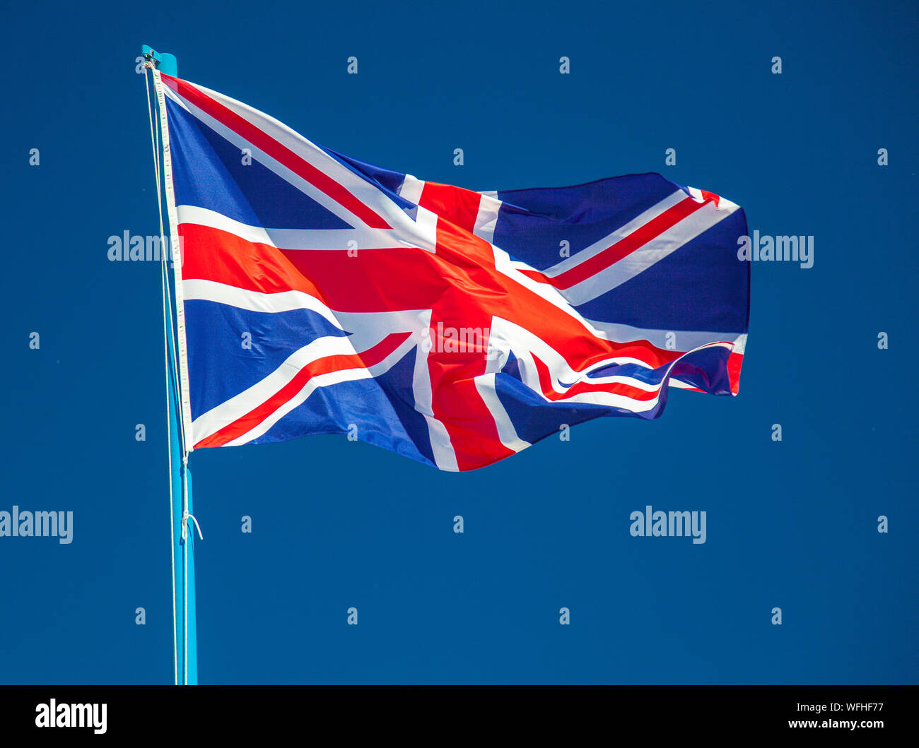 Waving british flag hi-res stock photography and images - Alamy