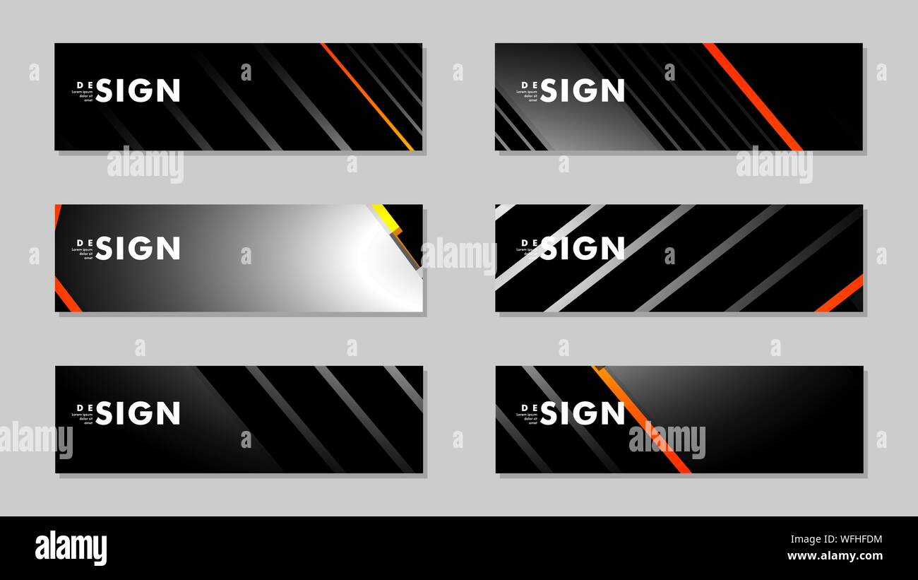 A set of modern vector banners with a line background Stock Vector ...