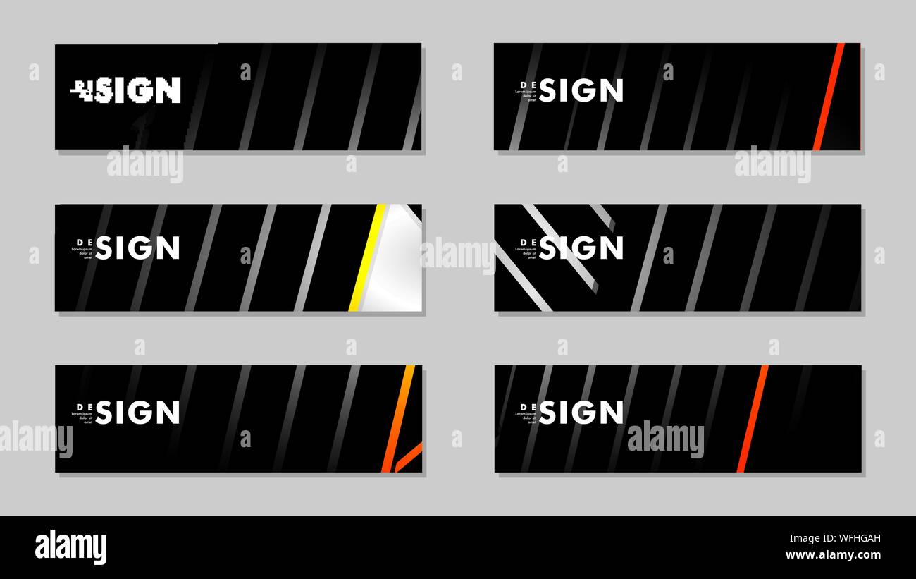 A set of modern vector banners with a line background Stock Vector ...