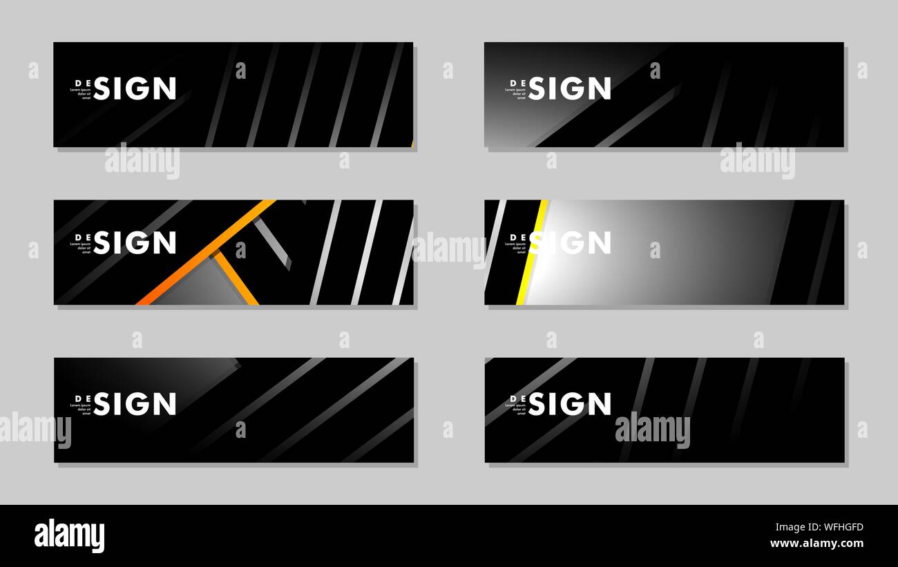 A set of modern vector banners with a line background Stock Vector ...