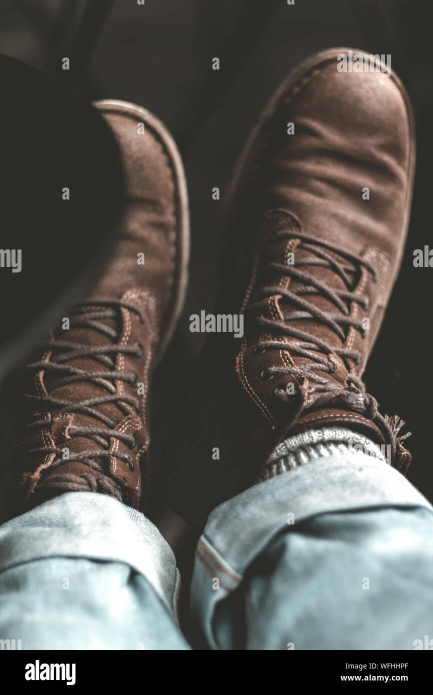 Man wearing boots hi-res stock photography and images - Alamy