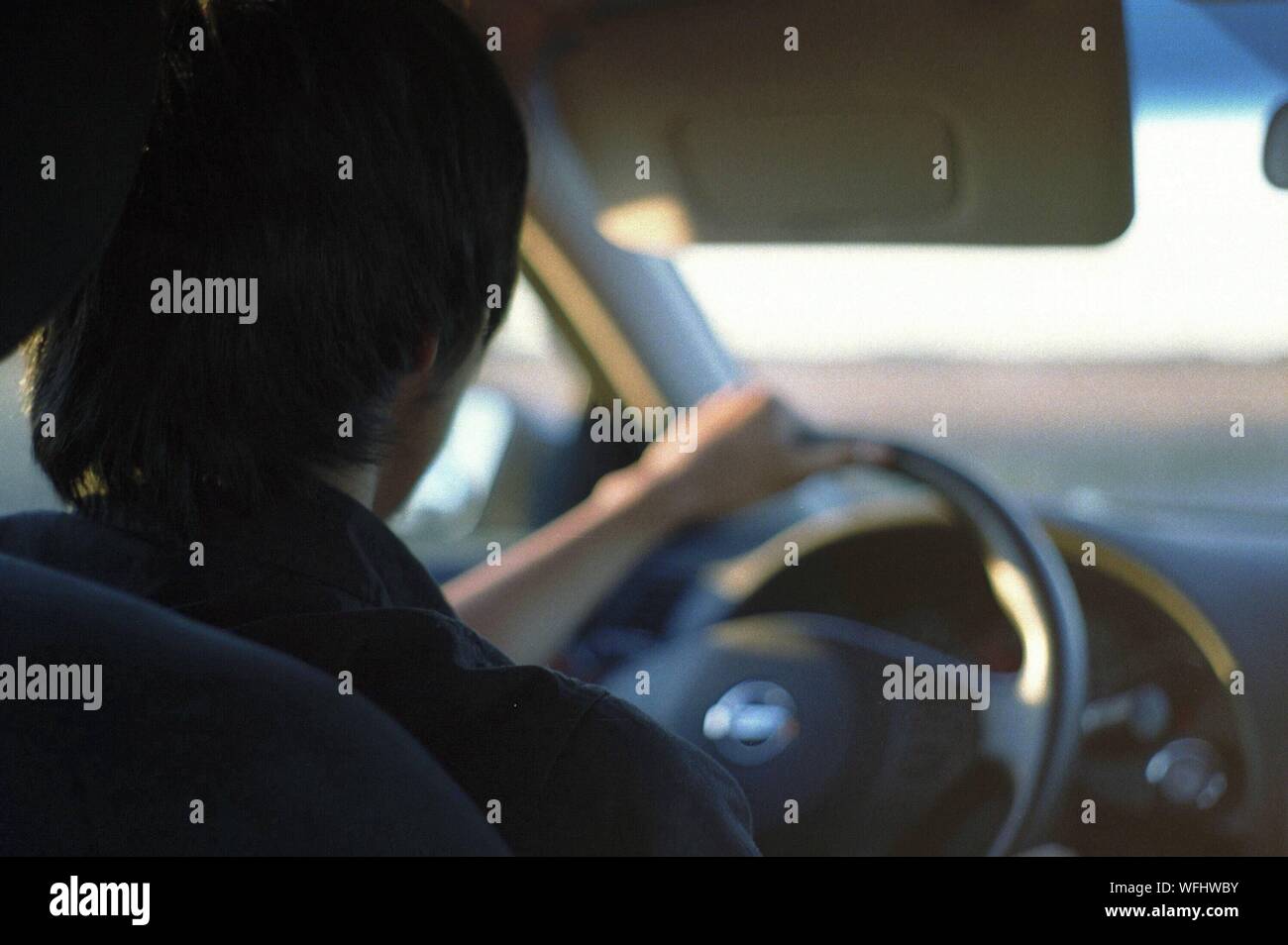 Person driving car hi-res stock photography and images - Alamy