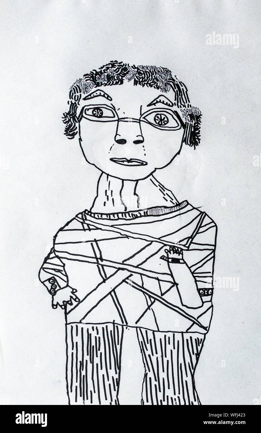 Lady Line Drawing High Resolution Stock Photography and Images - Alamy