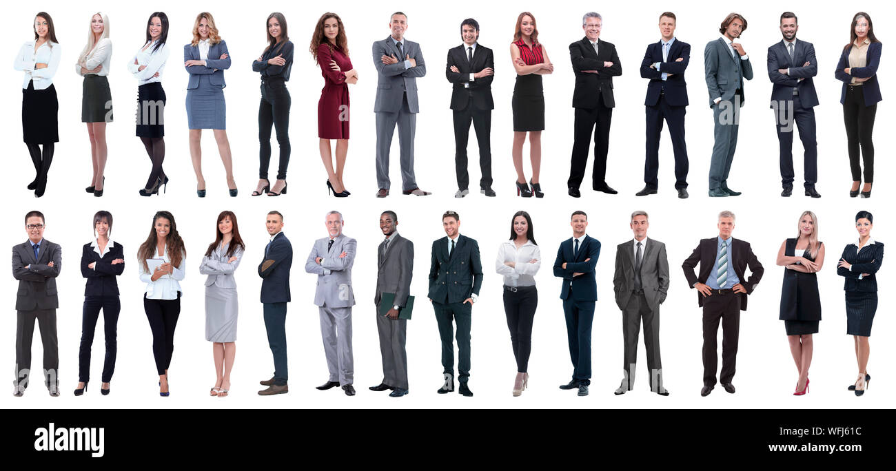 successful business people isolated on white background Stock Photo - Alamy