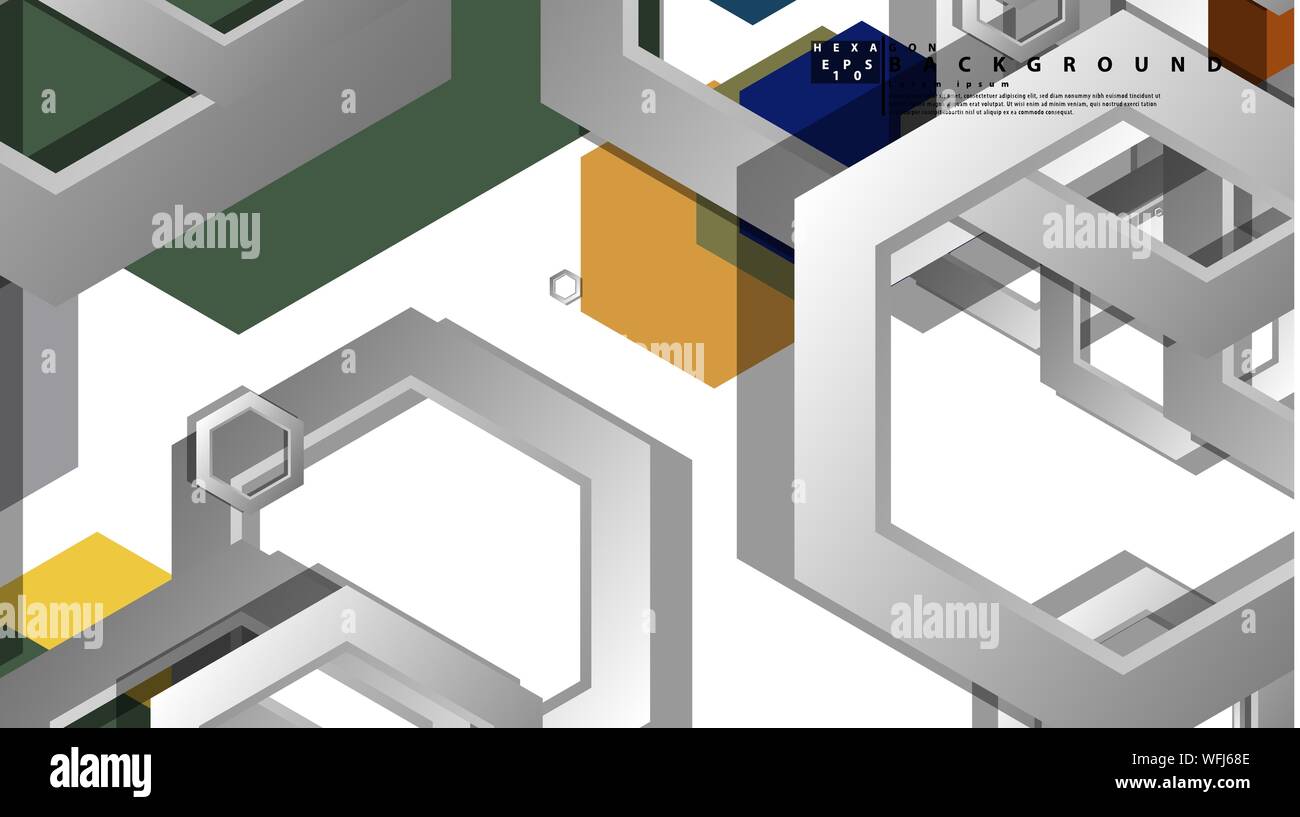 Abstract geometric background with hexagon, middle ages color ...