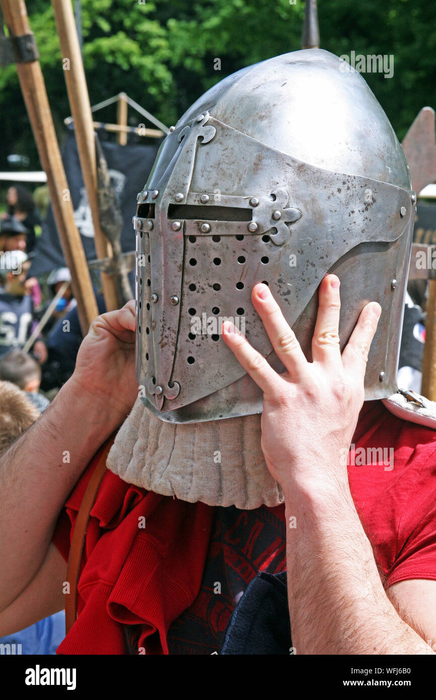 Wearing the helmet hi-res stock photography and images - Alamy