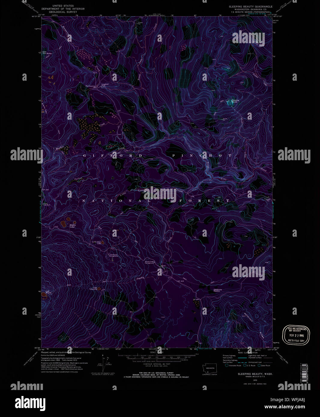 USGS Topo Map Washington State WA Sleeping Beauty 243778 1970 24000 ...