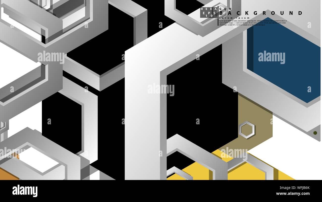 Abstract geometric background with hexagon, middle ages color ...