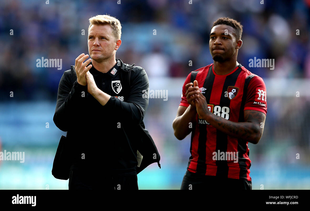 Bournemouth manager Eddie Howe (left) and Bournemouth's Jordon Ibe ...