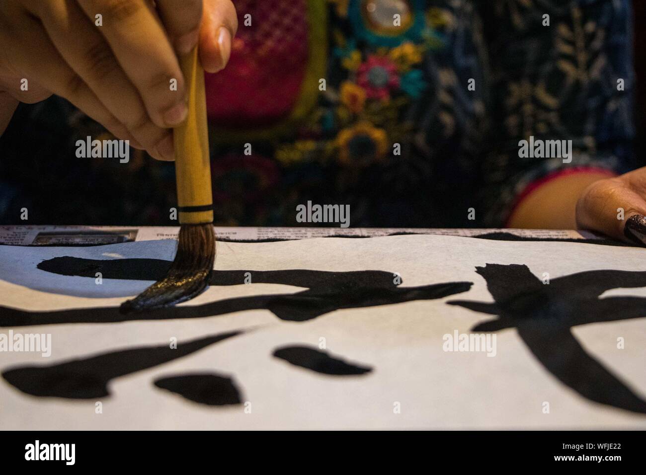 India, 31st August 2019. A calligraphy workshop was organized by the ...