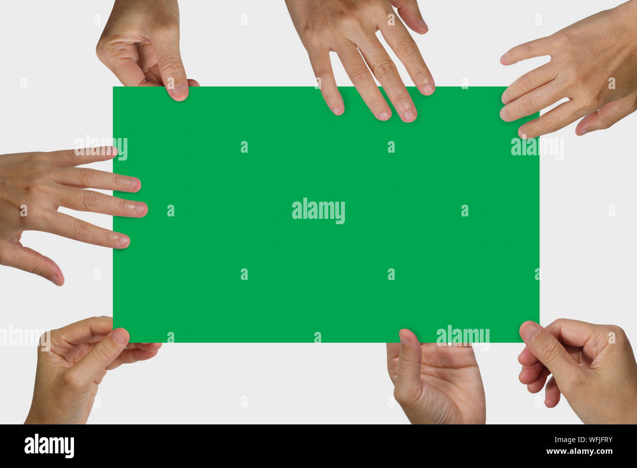 Human hands holding blank paper hi-res stock photography and images - Alamy