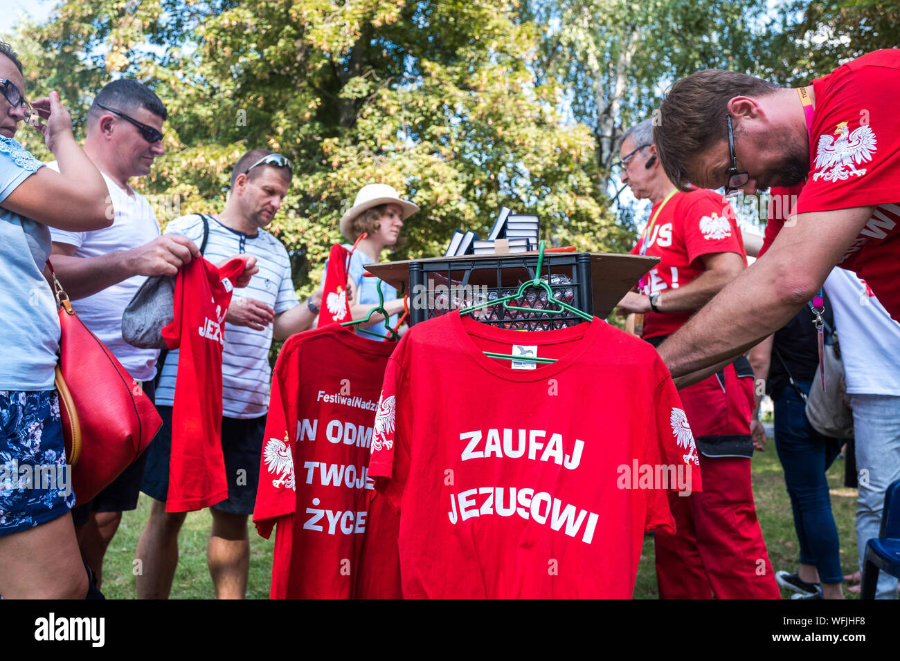 Warsaw, Poland. 31st Aug, 2019. Trust Jesus - hundreds of members of ...