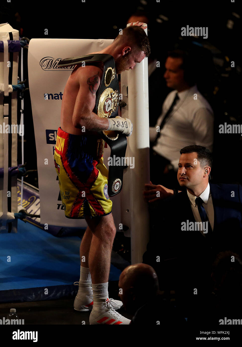 WBA International Lightweight Title James Tennyson with his belt after ...