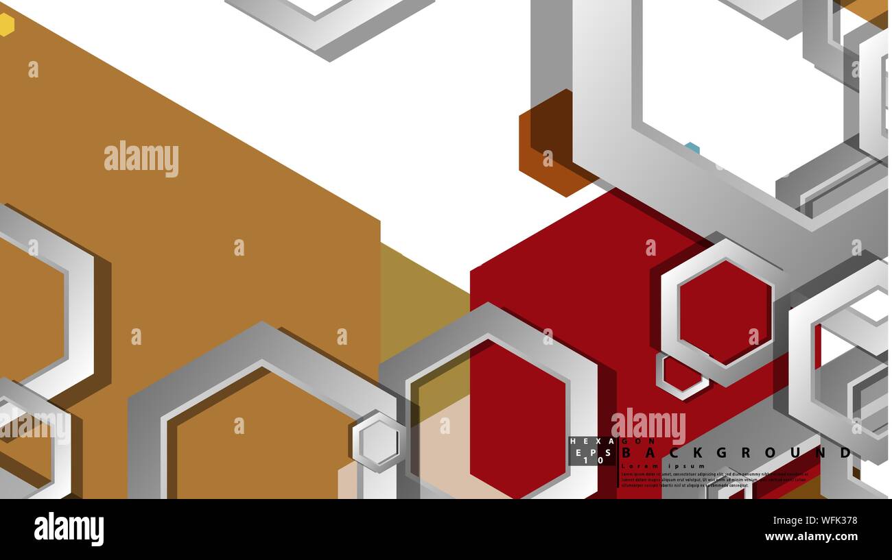 Abstract geometric background with hexagon, middle ages color ...