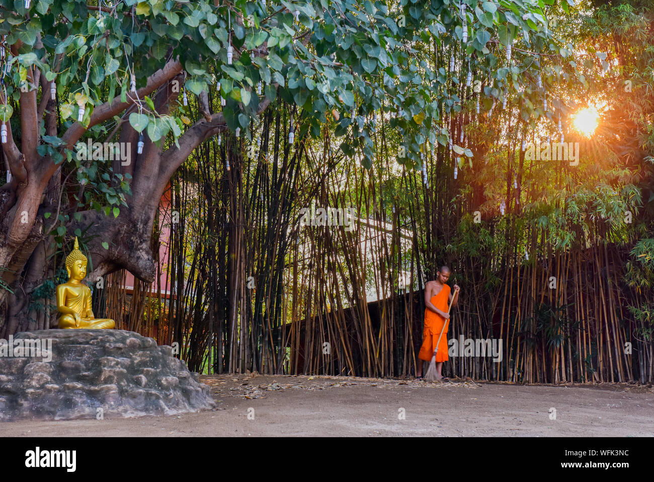 Buddhist monk chores hi-res stock photography and images - Alamy