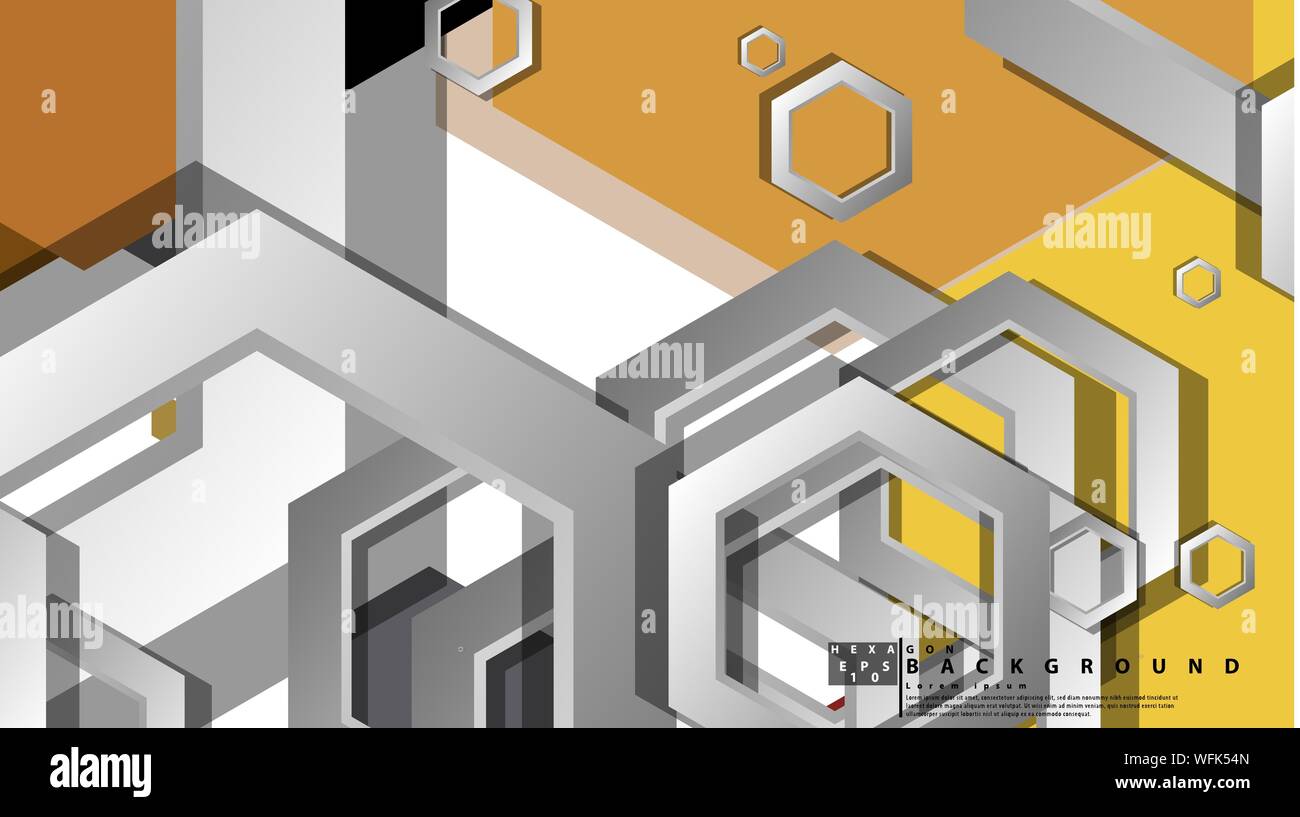 Abstract geometric background with hexagon, middle ages color ...