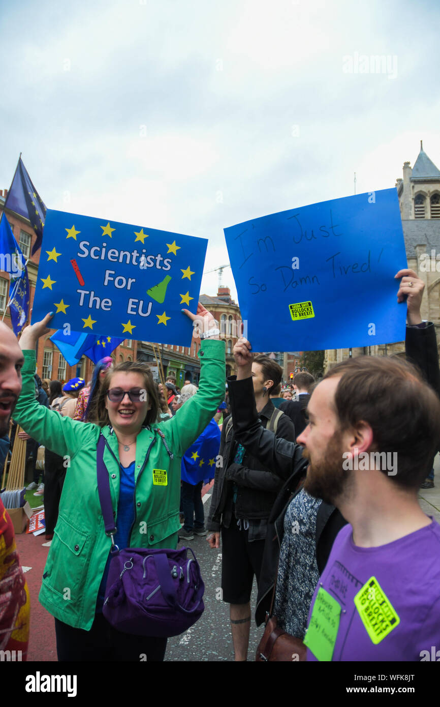 protest against proroguing parliament 31.08.2019 It took place in Leeds ...