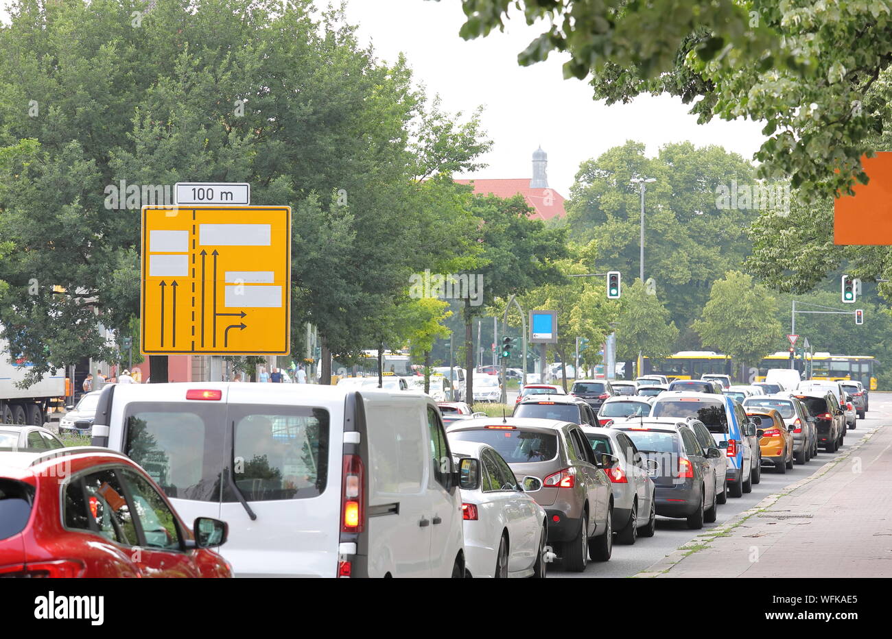 Traffic jam congestion downtown Berlin Germany Stock Photo - Alamy