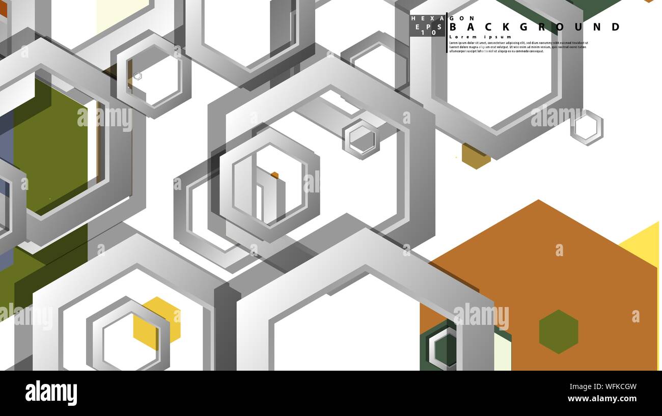 Abstract geometric background with hexagon, middle ages color ...