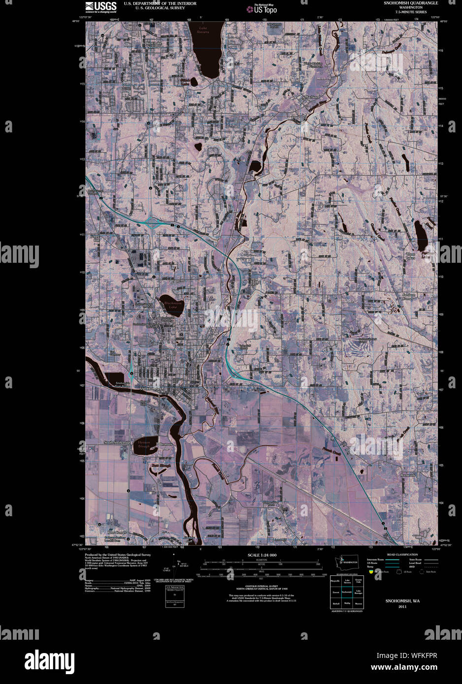 Snohomish washington map hi-res stock photography and images - Alamy