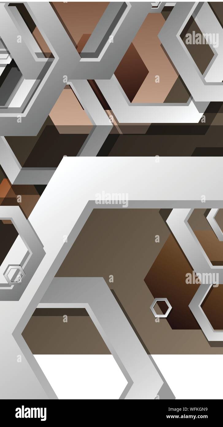 Abstract geometric background with hexagons skin color composition ...
