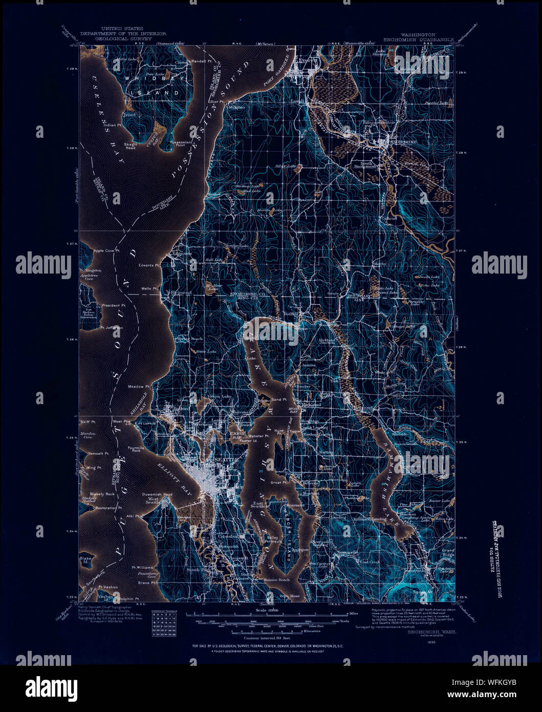 Snohomish washington map hi-res stock photography and images - Alamy