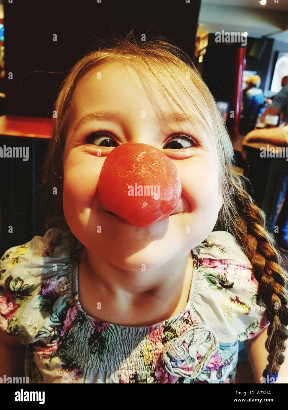 Food on the nose hi-res stock photography and images - Alamy