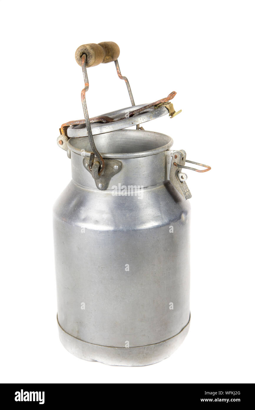 Old milk container Cut Out Stock Images & Pictures - Alamy