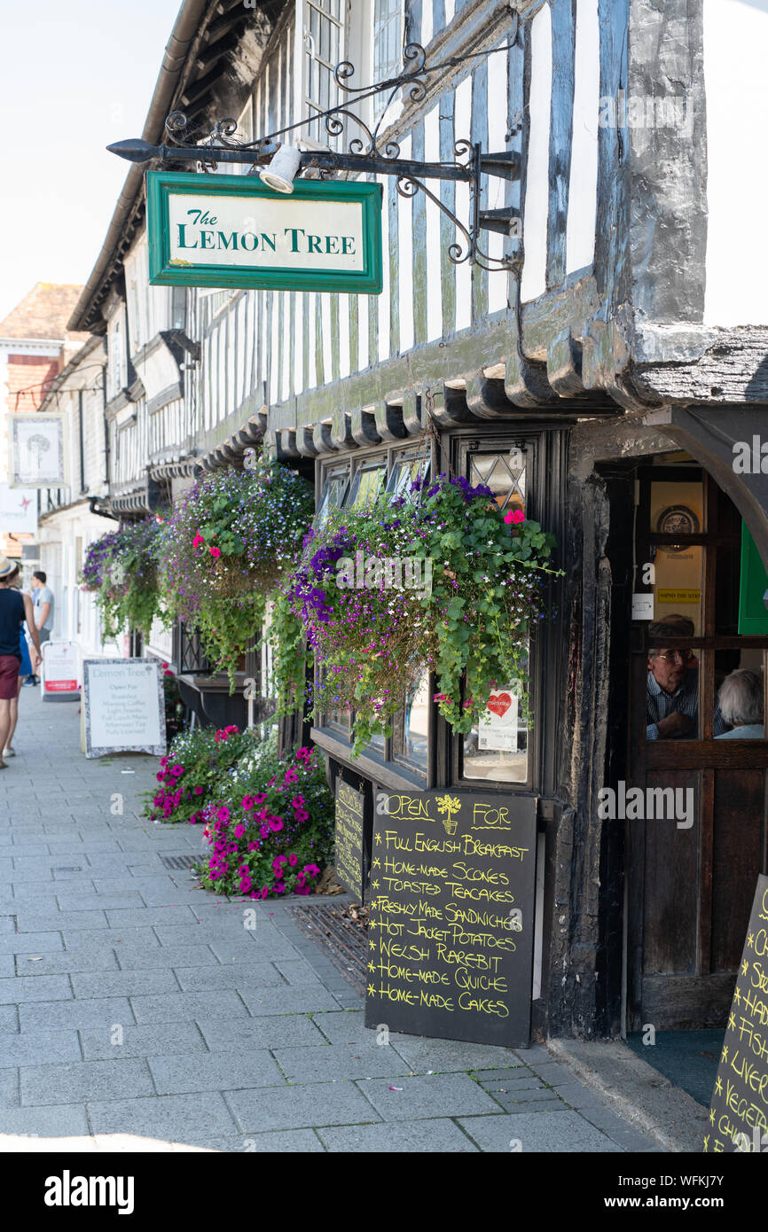 Village tea room Menu Stock Photo - Alamy